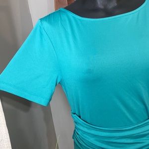 The Paragon | Dresses | The Paragon Teal Ruffle Side Empire Waist Dress ...